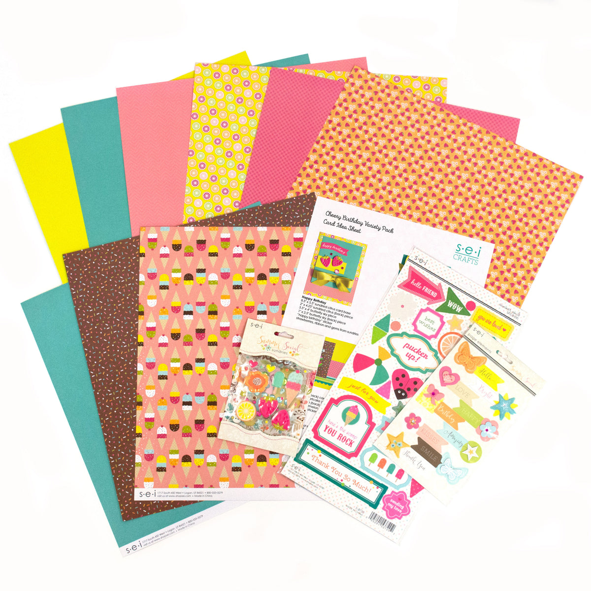 3-7066 Cheery Birthday Bundle Pack – SEI Crafts