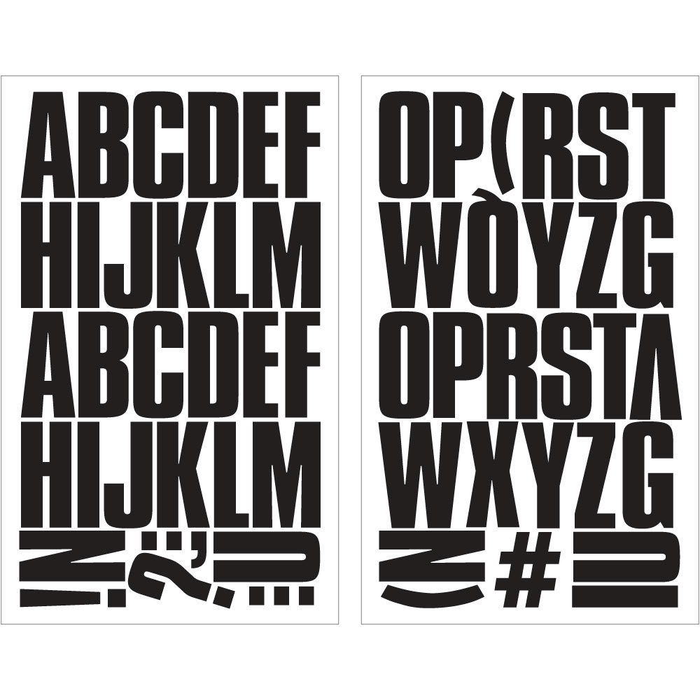 9-160 Block Alphabet - Black Flocked 2 Inch Iron-on – SEI Crafts