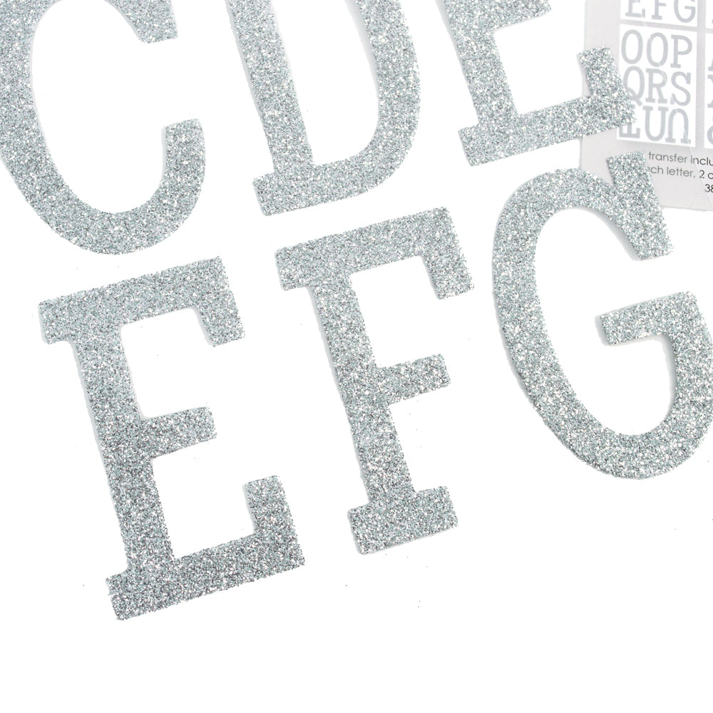 9-307 Classic Ultra Glitter Silver Letters - 3" inch Silver Alphabet ...
