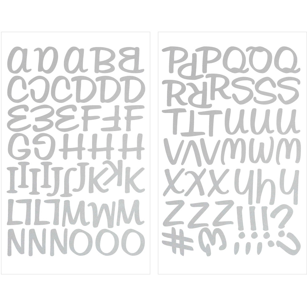 9-8006 Metallic Silver Letters - 1 inch Silver Alphabet Iron-on – SEI ...