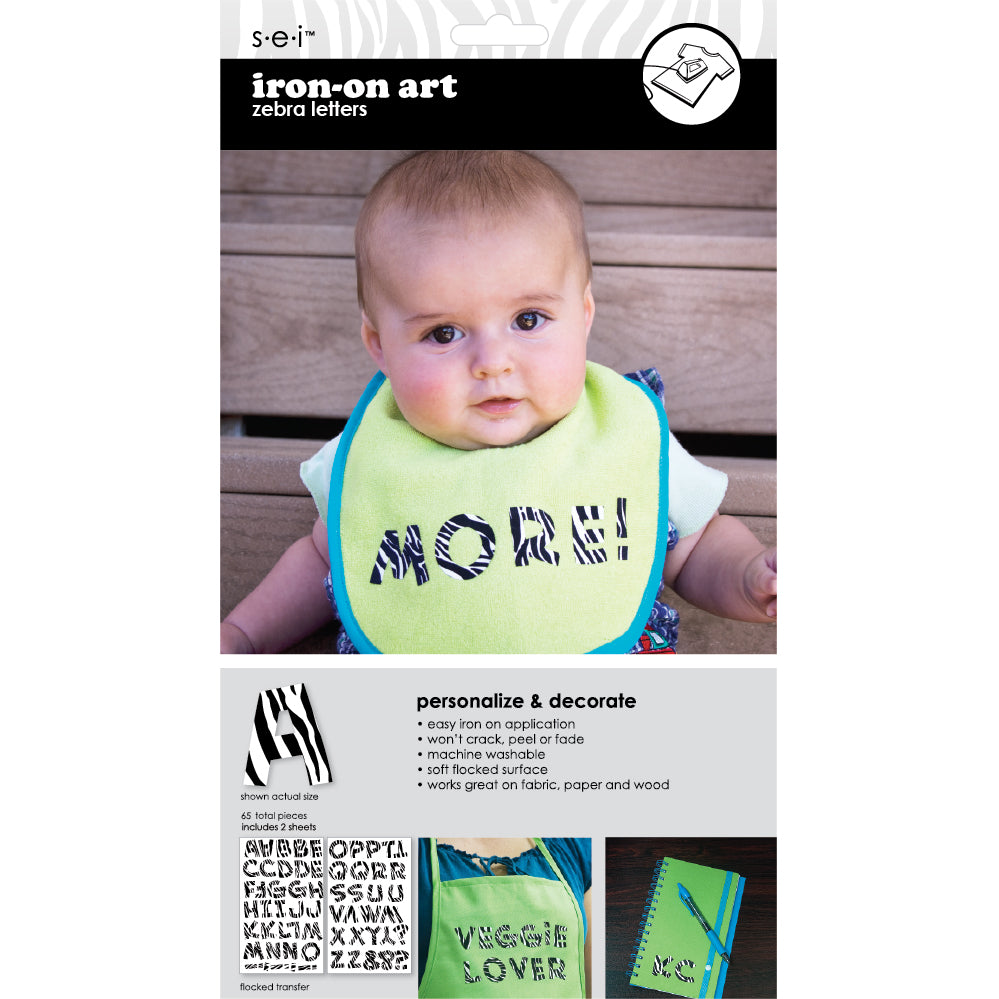 9-9115 Black/White Zebra Print Letters - 1 inch Black/White Zebra Prin ...