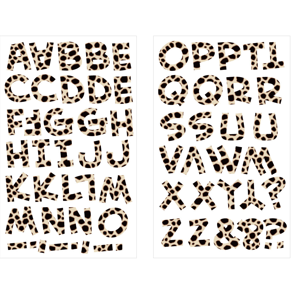 9-9117 Cheetah Print Letters - 1 inch Cheetah Print Alphabet Iron-on ...