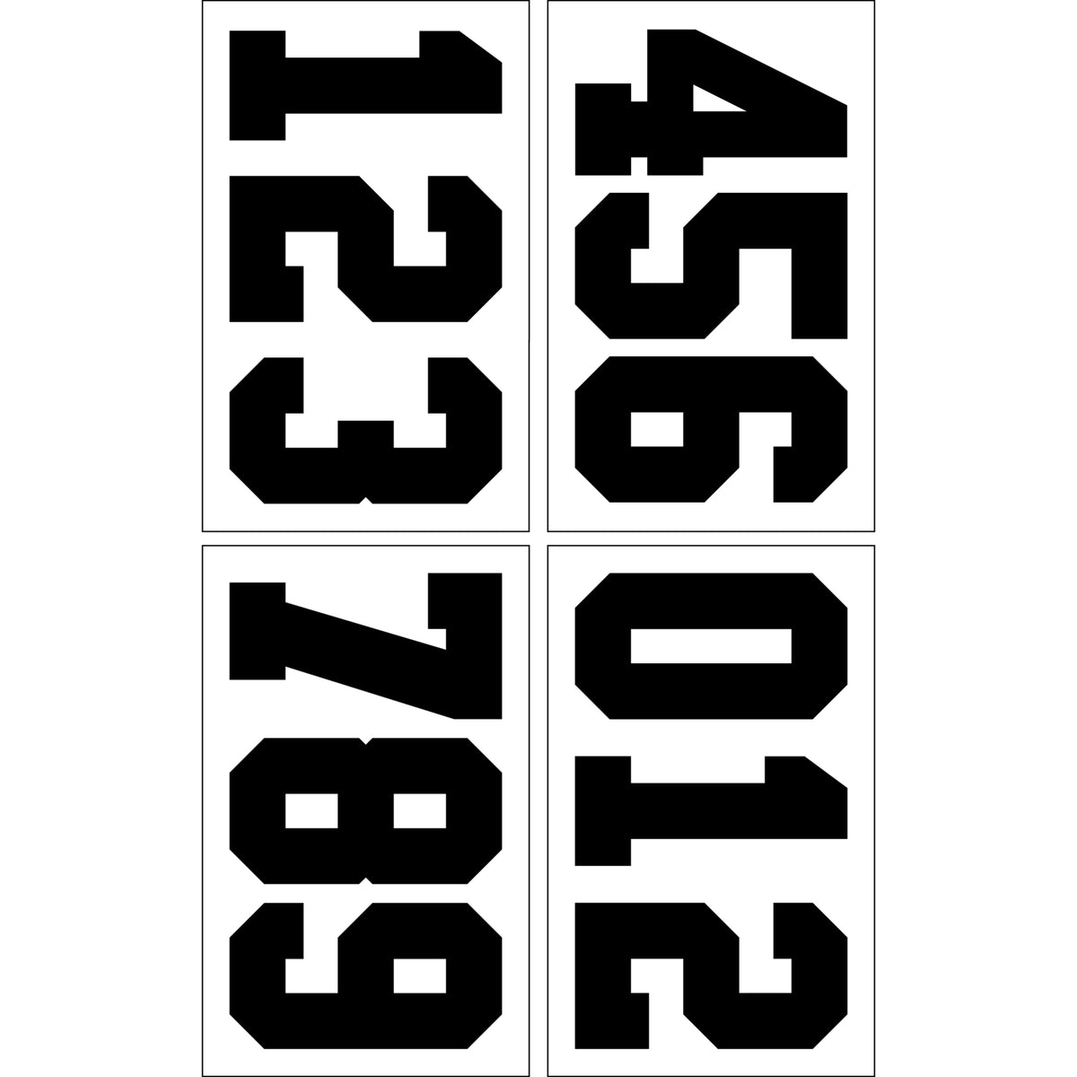 9-451 Varsity Numbers Team Pack - Black Polyvinyl 5 Inch Iron-on – SEI ...
